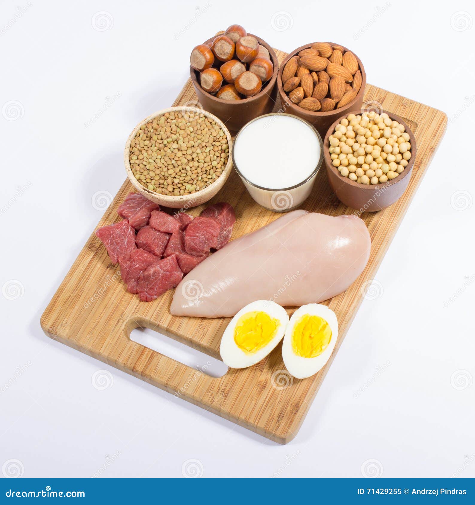 Natural Products Containing Plant and Animal Proteins. Stock Image ...