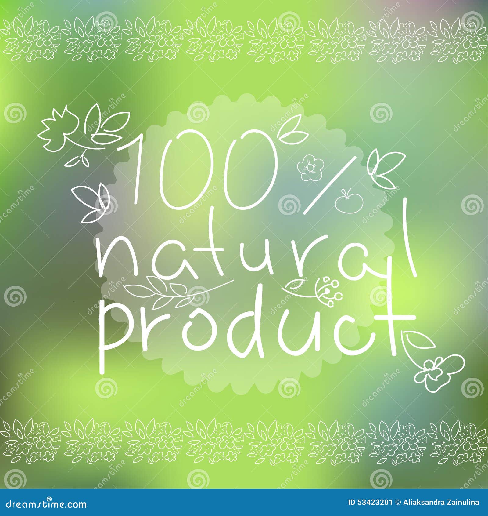 Natural Products Poster, Vector Illustration Stock Vector ...