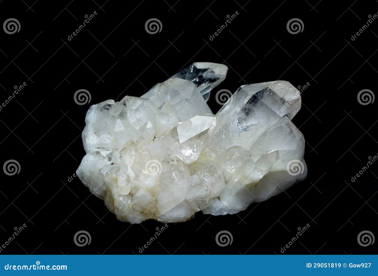 Natural Quartz in Black Backgrounds Stock Image - Image of natural ...