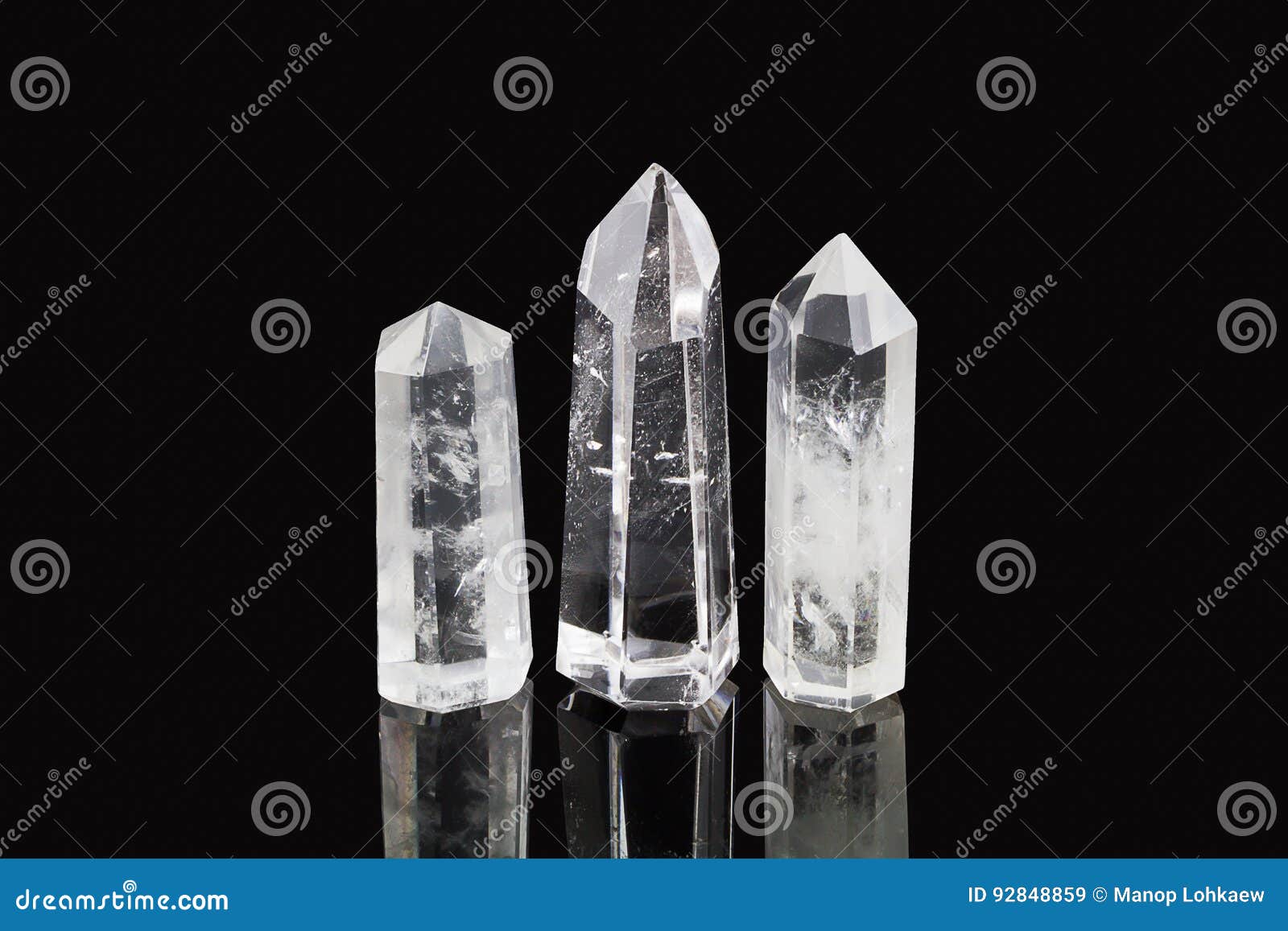 Natural Quartz Stone on Black Background Stock Image - Image of shiny ...