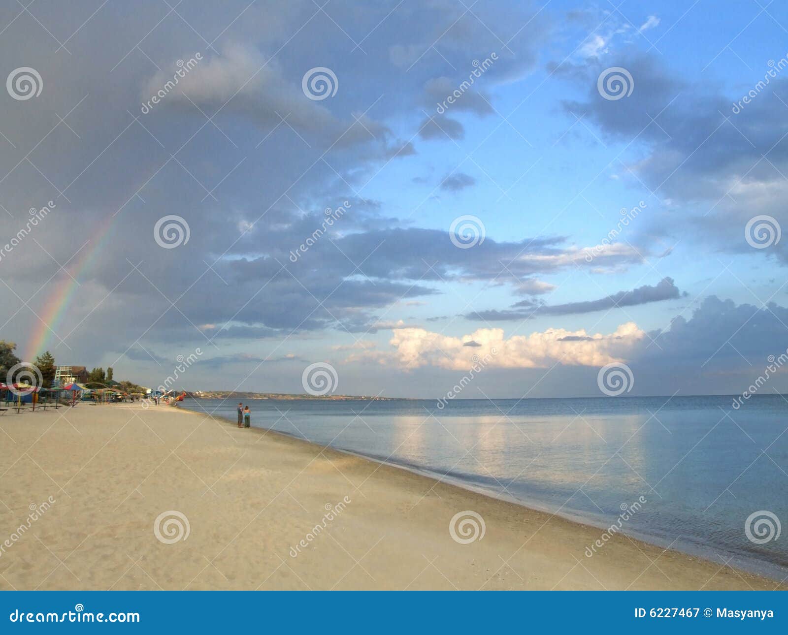 Natural Rainbow Over the Beach Stock Image - Image of colours, idyllic ...