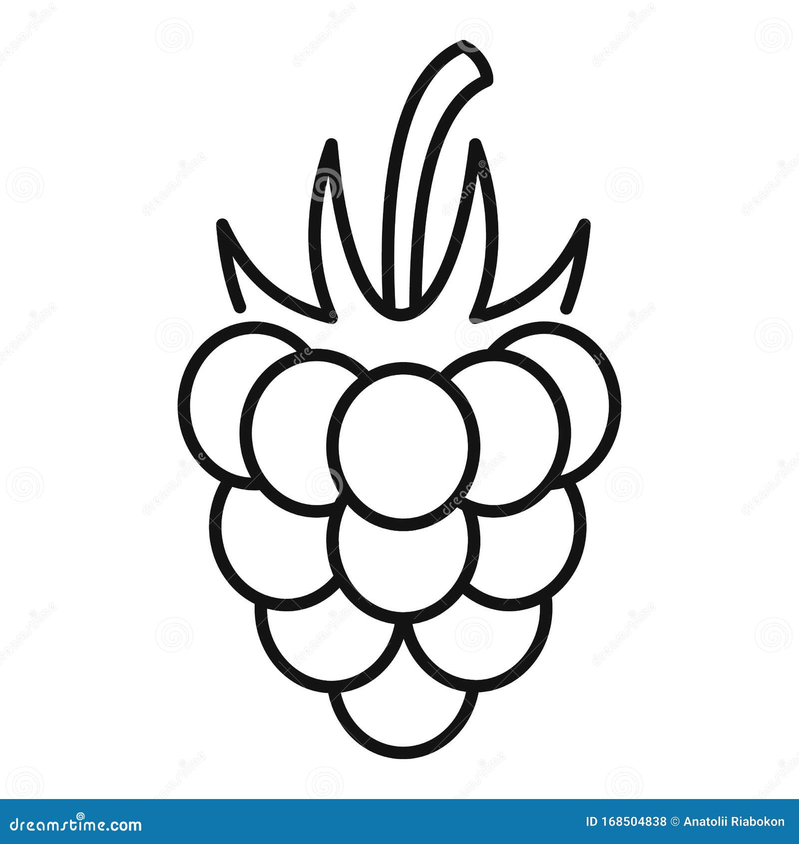 Natural Raspberry Icon, Outline Style Stock Vector - Illustration of ...
