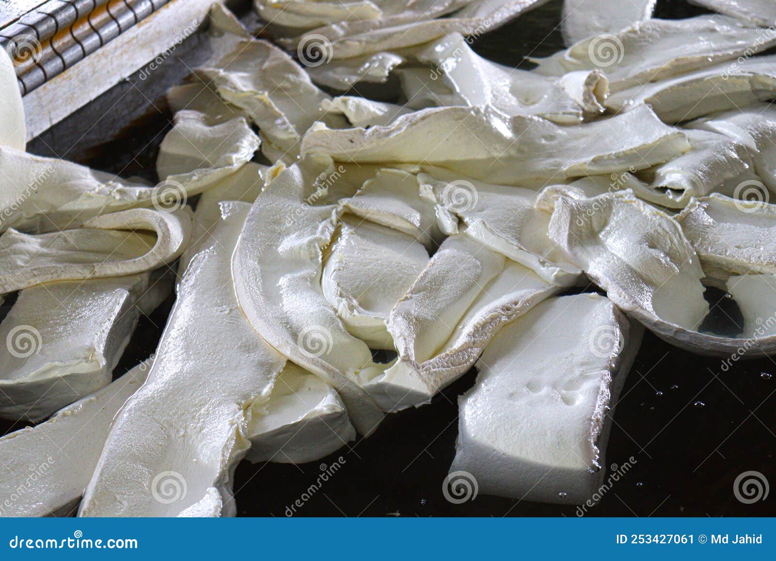 Natural Raw Rubber Sheets on Factory Stock Image - Image of processing ...