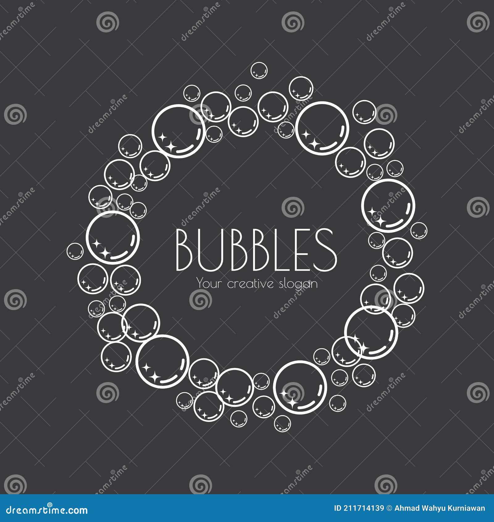 Realistic bubble stock vector. Illustration of bright - 211714139