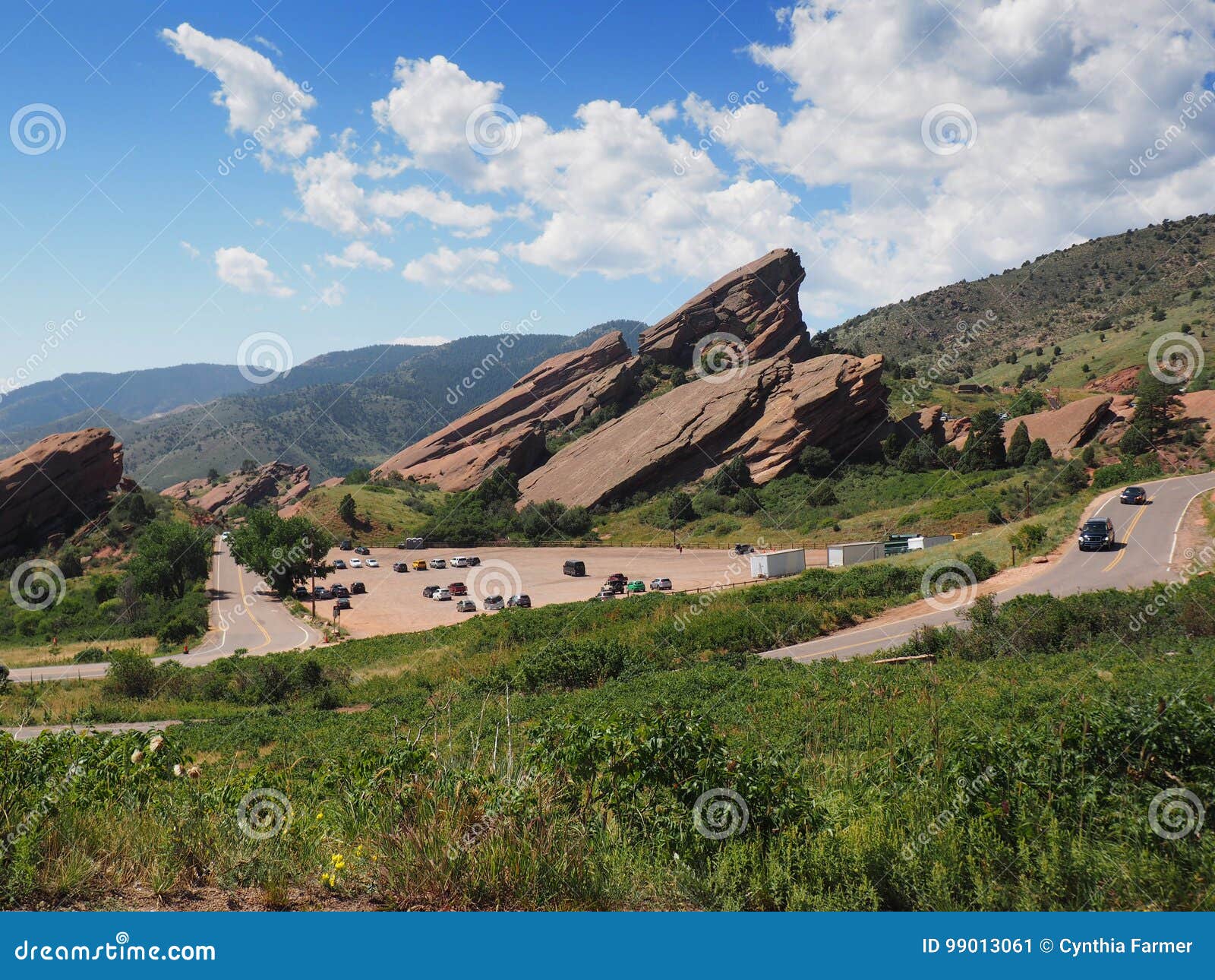 Natural Red Rock Sandstone Formations in Morrison Colorado. Stock Image ...