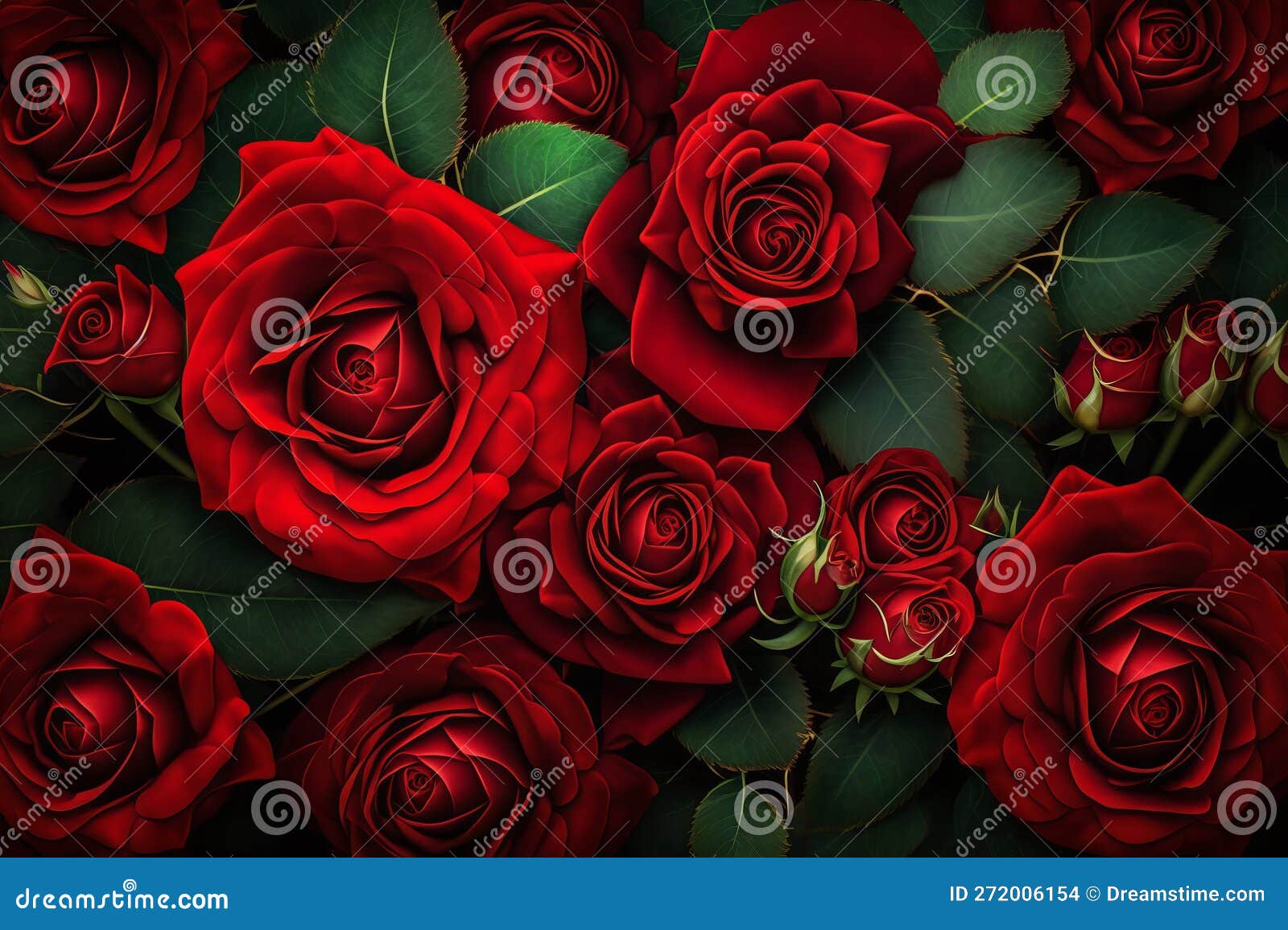 Natural Red Roses Background Stock Illustration - Illustration of ...