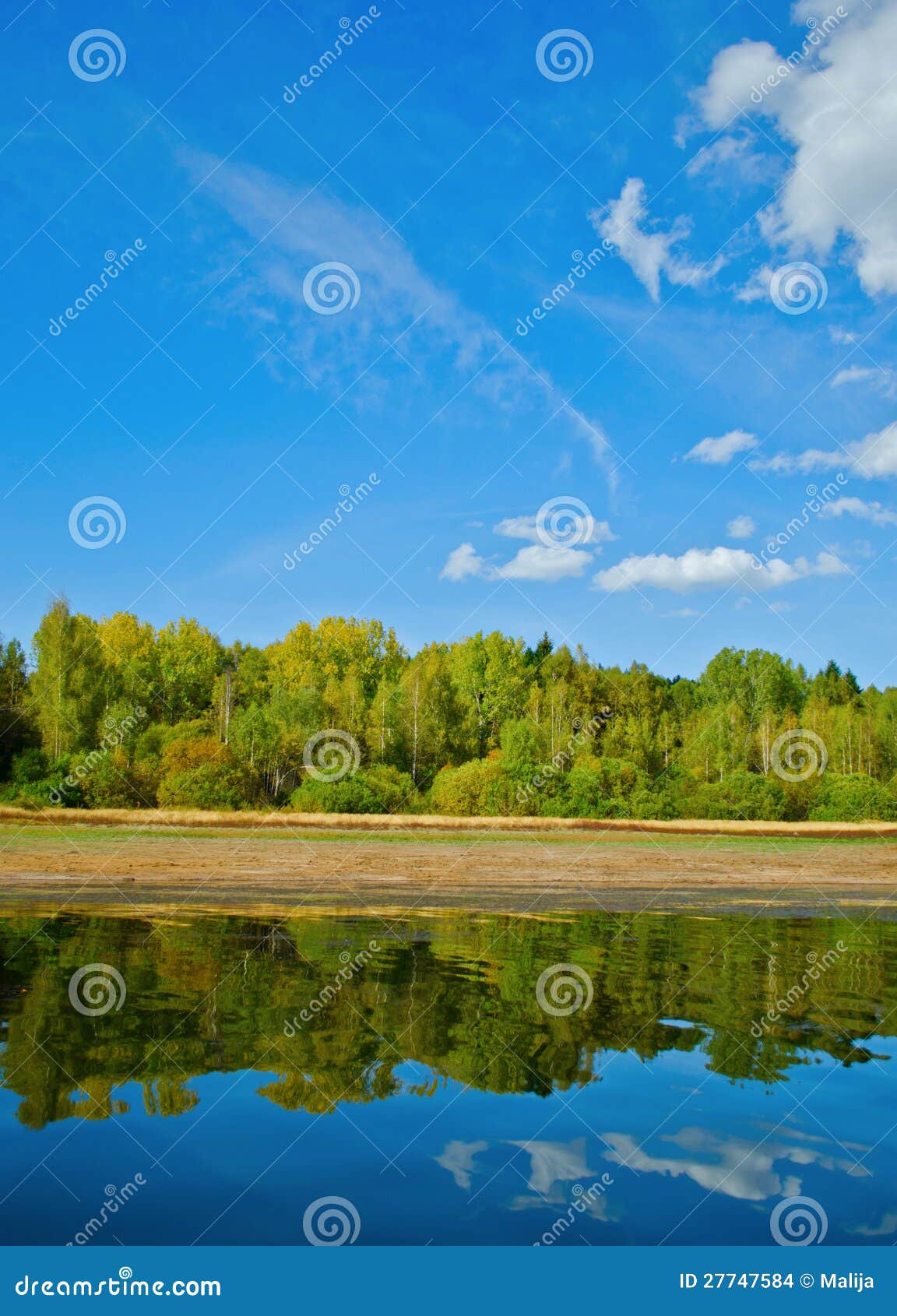 Natural Reflections on a Lake and Beautiful Sky Stock Photo - Image of ...
