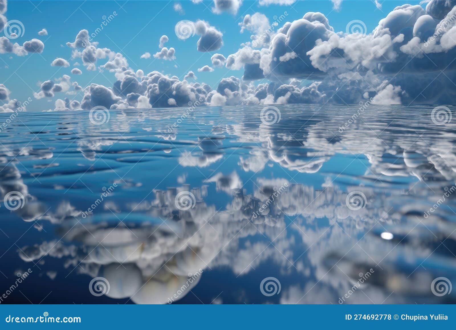 Natural Refraction Clouds. AI Generated Stock Illustration ...