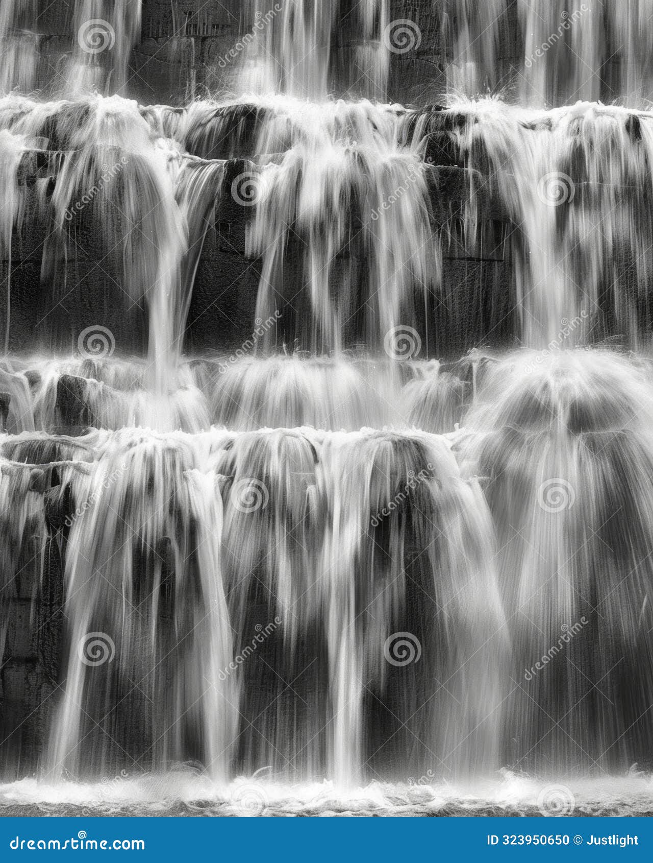 The Natural Repetition of a Cascading Waterfall Its Steady Flow ...