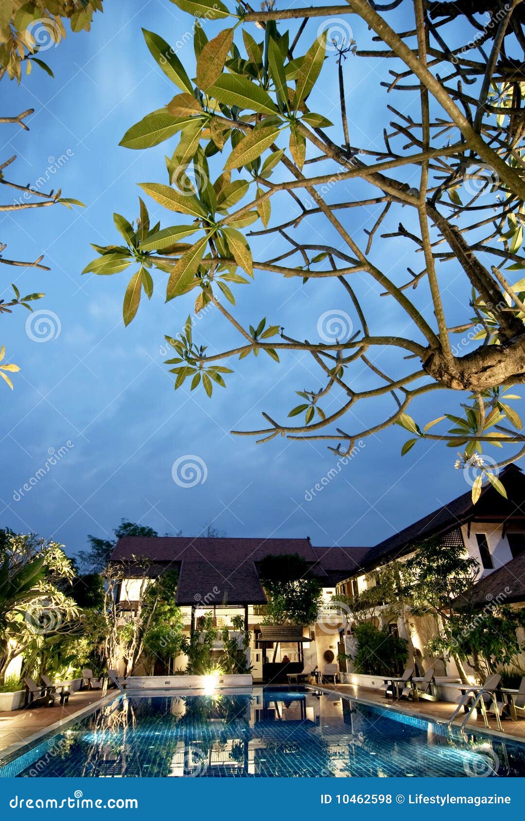 Natural resort at night stock photo. Image of accommodation - 10462598