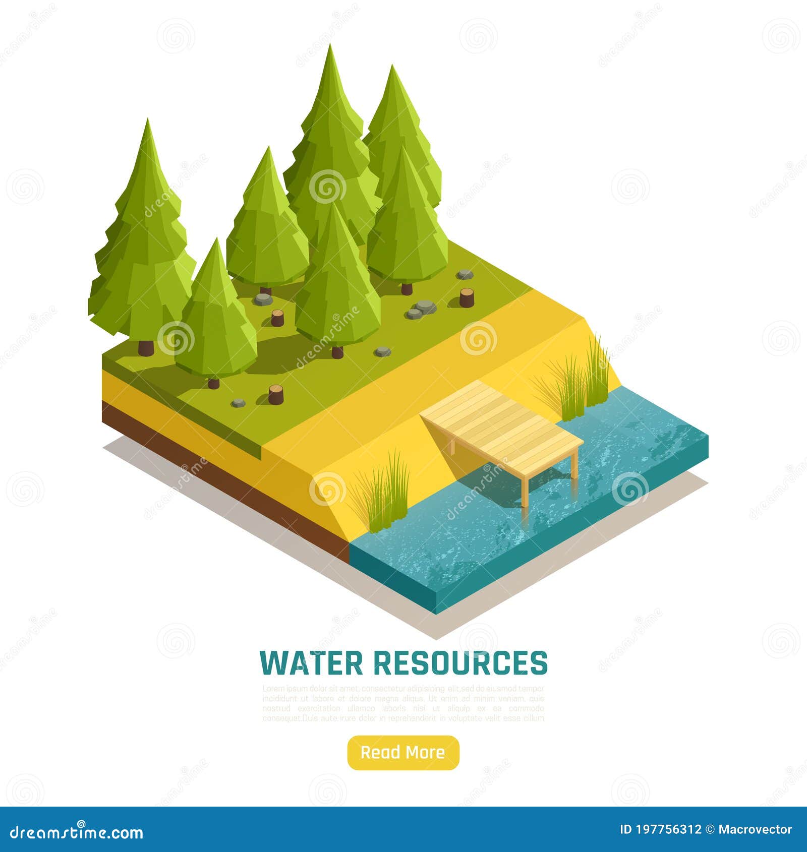 Natural Resources Isometric Composition Stock Vector - Illustration of ...