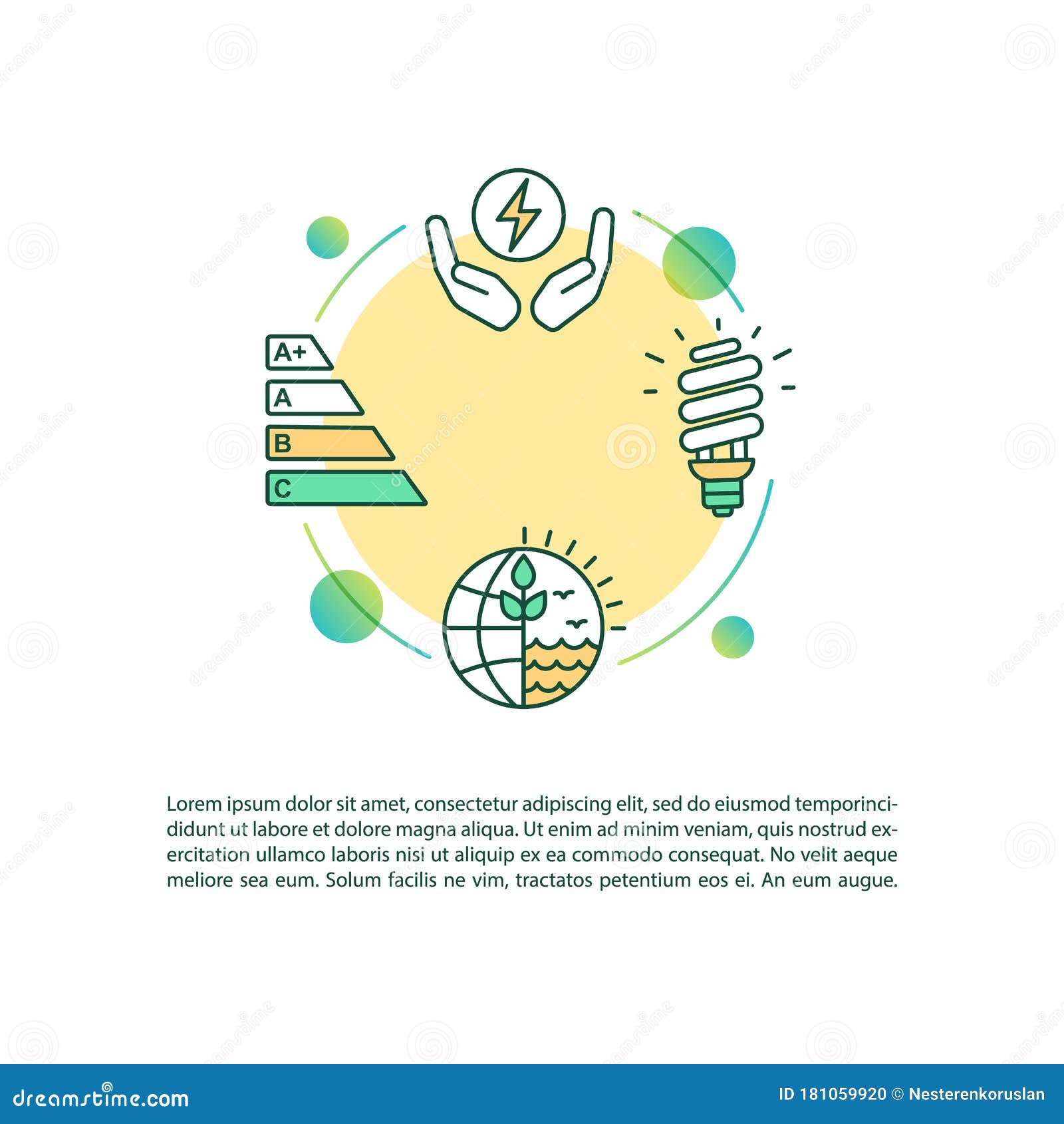 Natural Resources Saving Concept Icon with Text Stock Vector ...