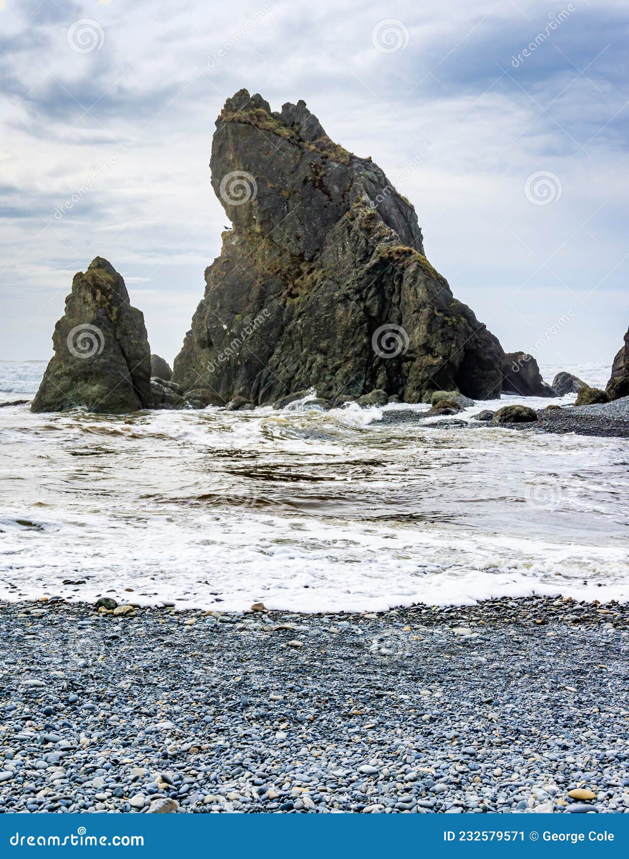 Ruby Beach Rock Monolith 5 stock image. Image of olympic - 232579571