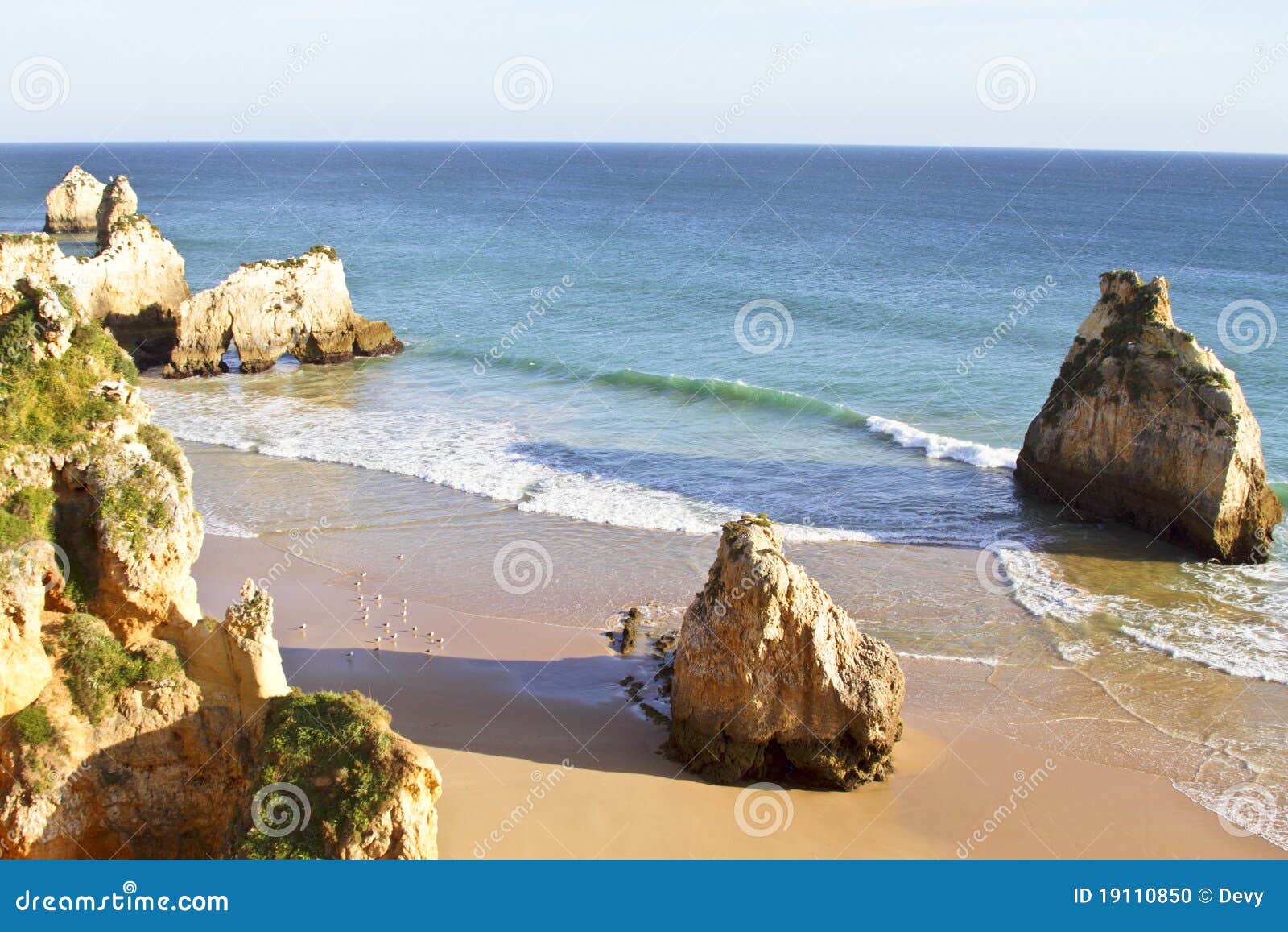 Natural Rocks in the Algarve in Portugal Stock Photo - Image of ...