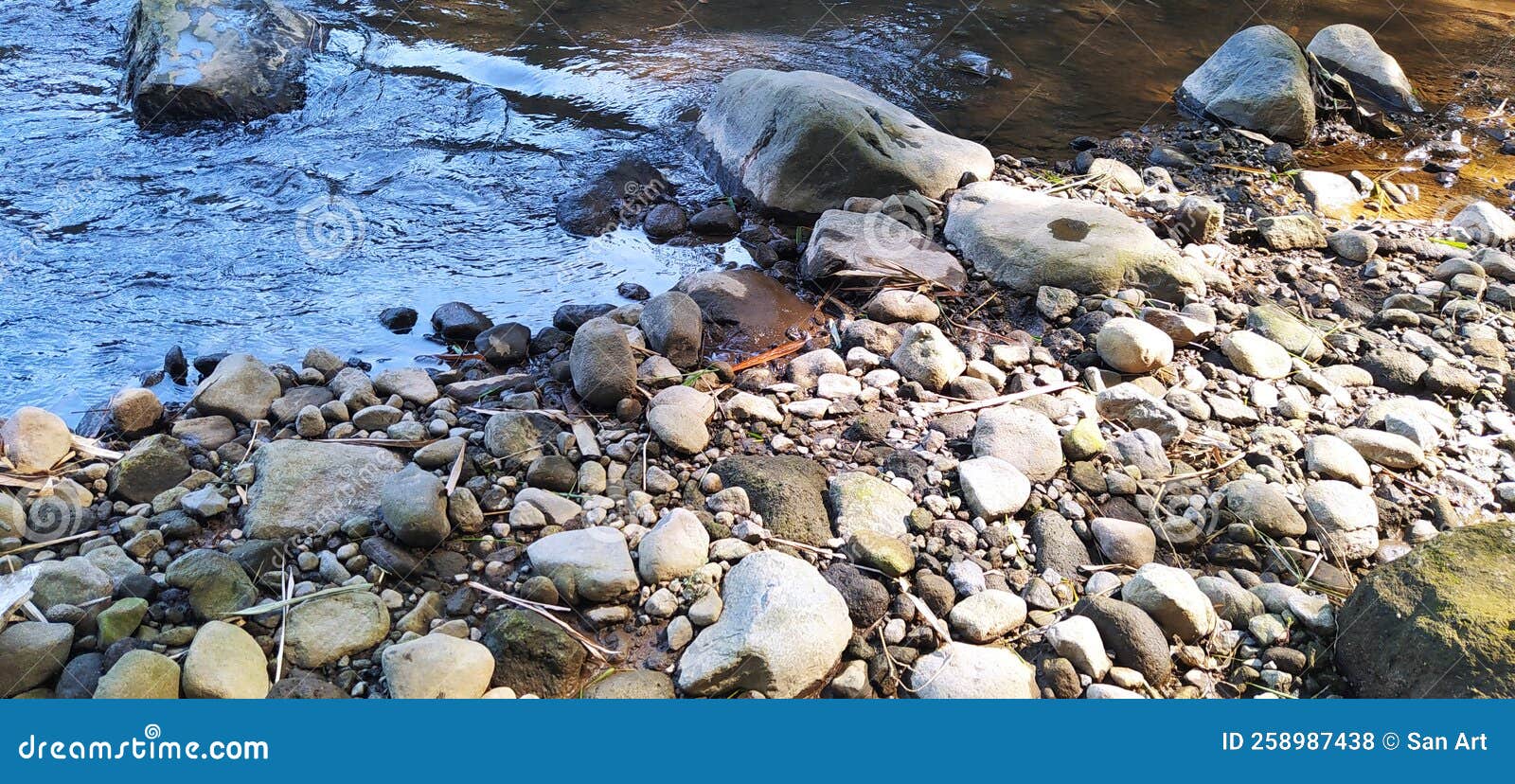Natural Rocks by the River, with Clear Water Stock Photo - Image of ...