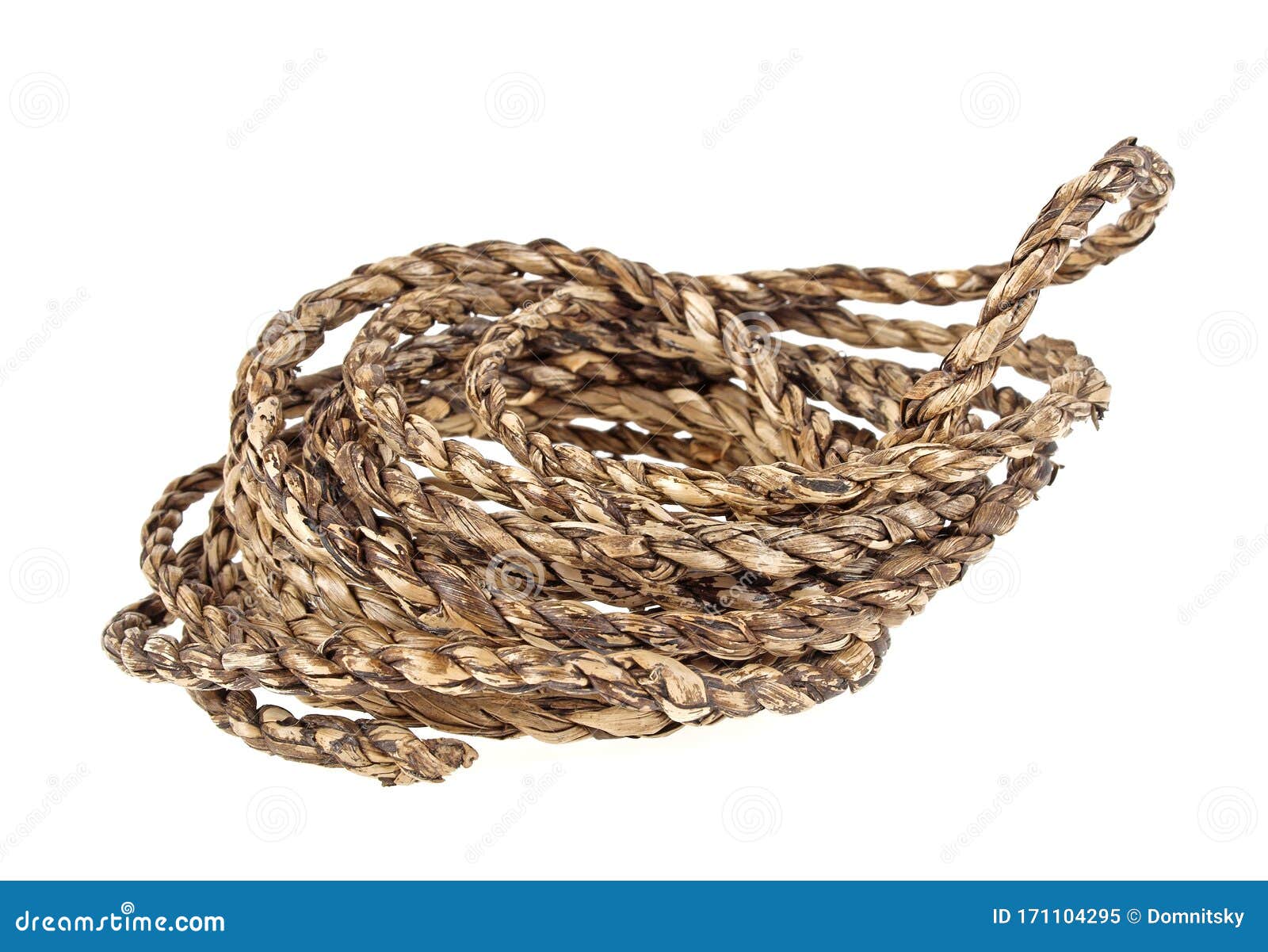 Natural Rope Isolated on White Background Stock Image - Image of lasso ...