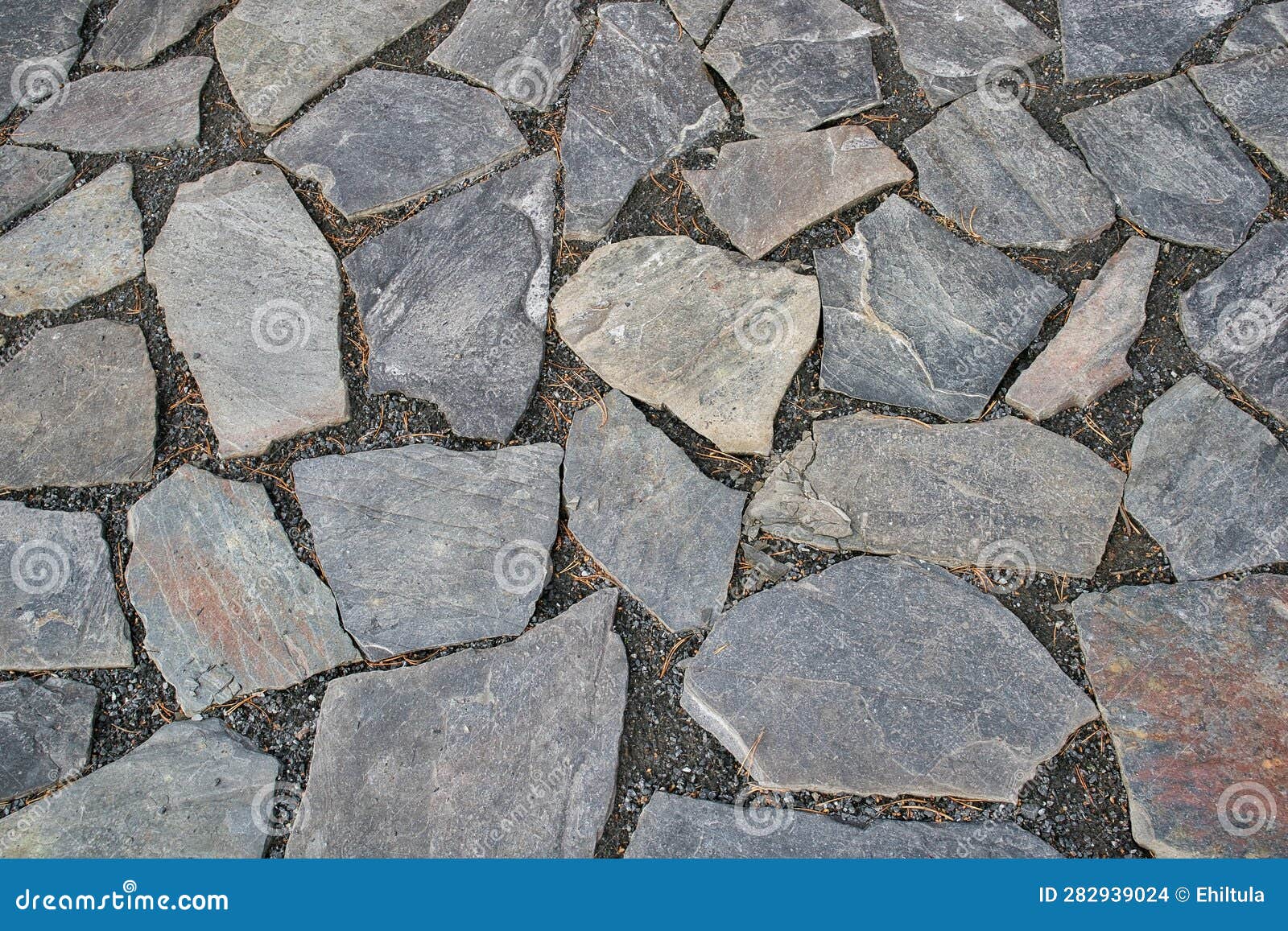 Natural Rough Paving Stones on Ground Stock Photo - Image of ground ...