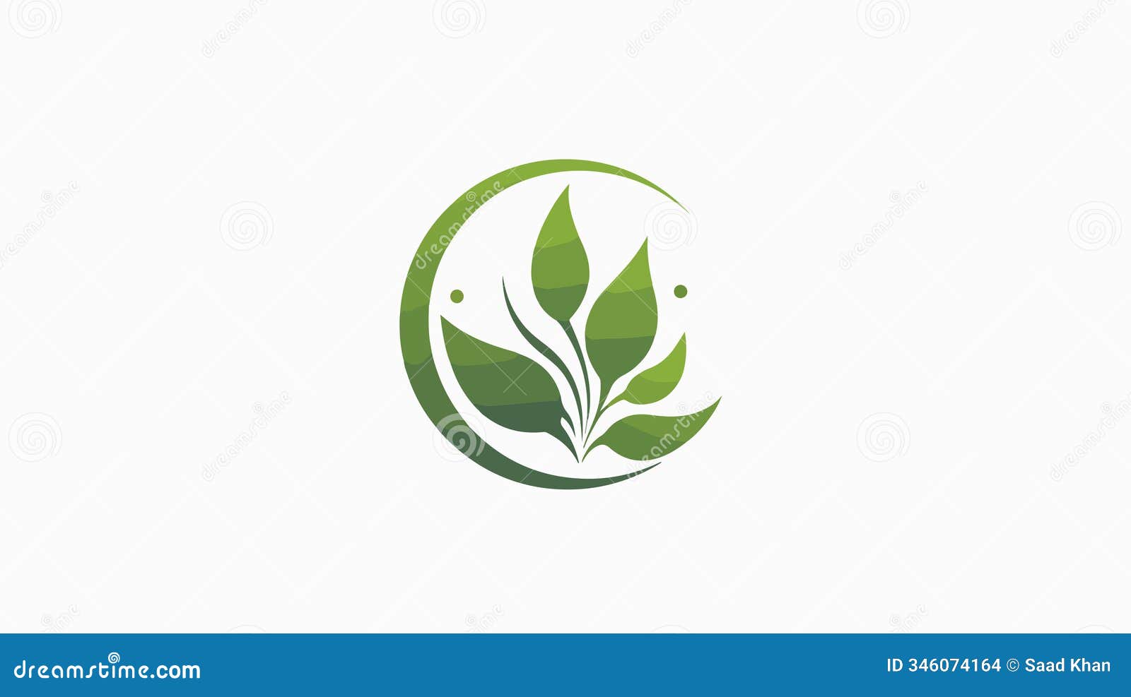 Natural Round Leaf Themed Logo Design Vector - Eco-Friendly Branding ... Natural Round Leaf Themed Logo Design Vector - Eco-Friendly Branding ...