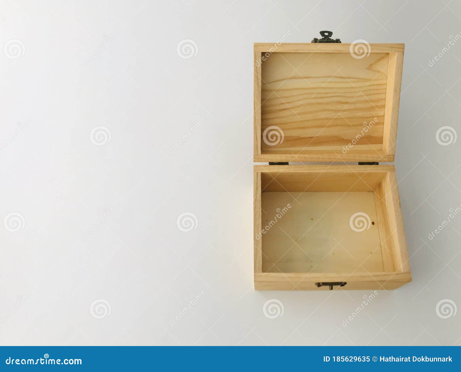 Natural Rubber Brown Empty Wood Box on White Background Stock Image ...