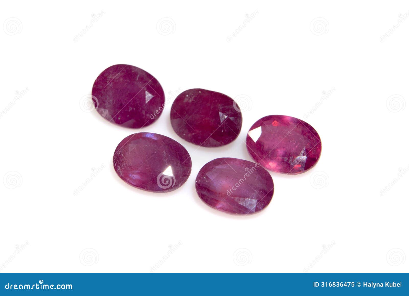Natural Ruby Gem Stone on the White Background Stock Image - Image of ...