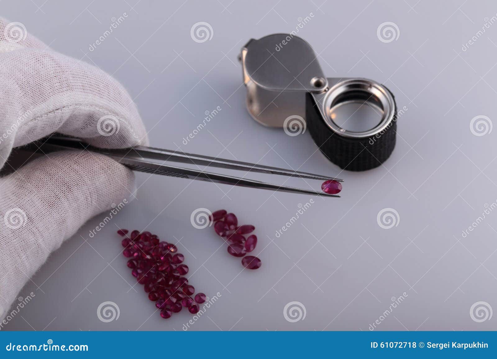 Natural ruby stock photo. Image of jewelry, gemologist - 61072718