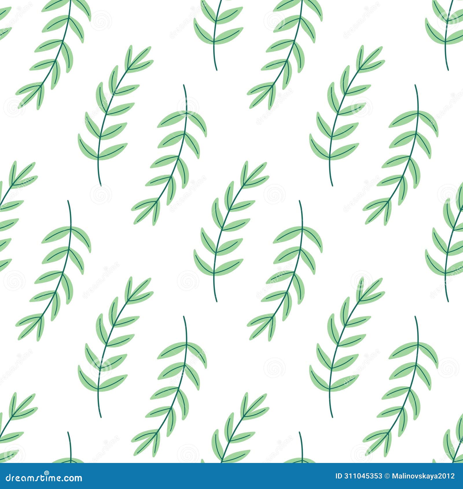 Natural Rustic Foliage Seamless Pattern Stock Vector - Illustration of ...