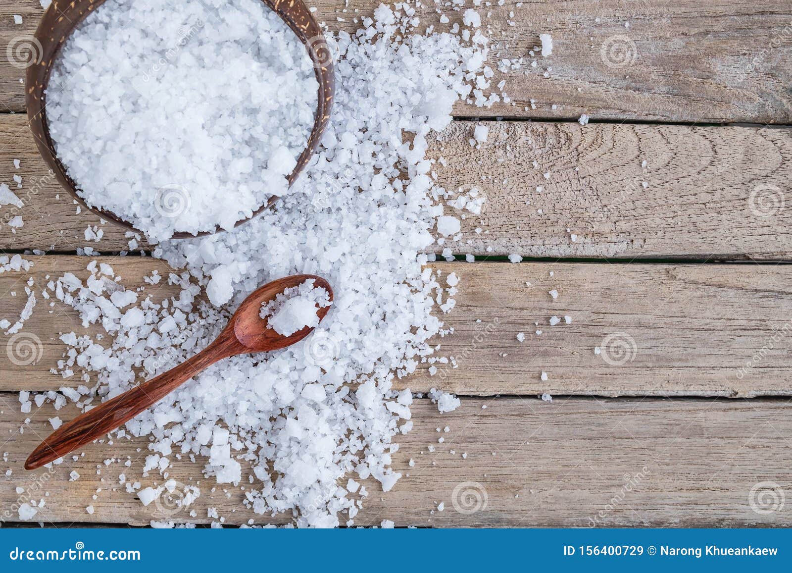 Natural Salt from the Sea on the Dining Table Stock Image - Image of ...