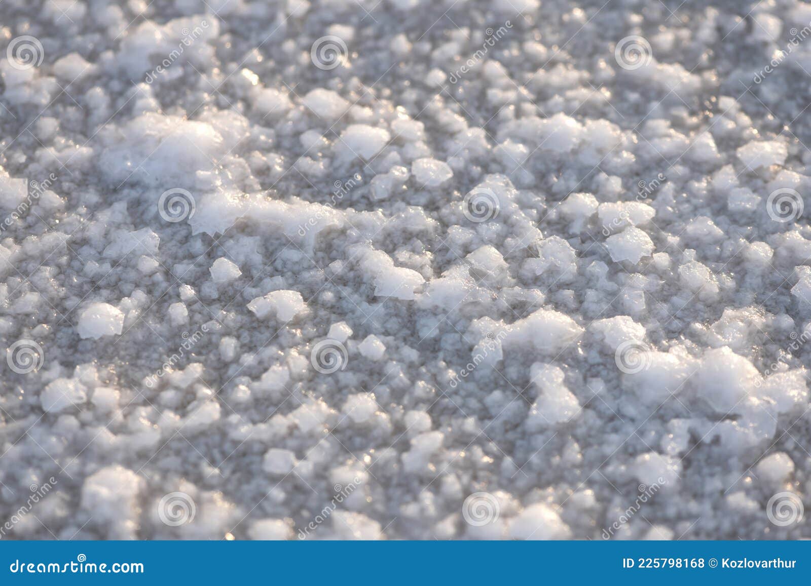 Natural Salt On Surface Of Soil. White Natural Mineral Texture. Close ...
