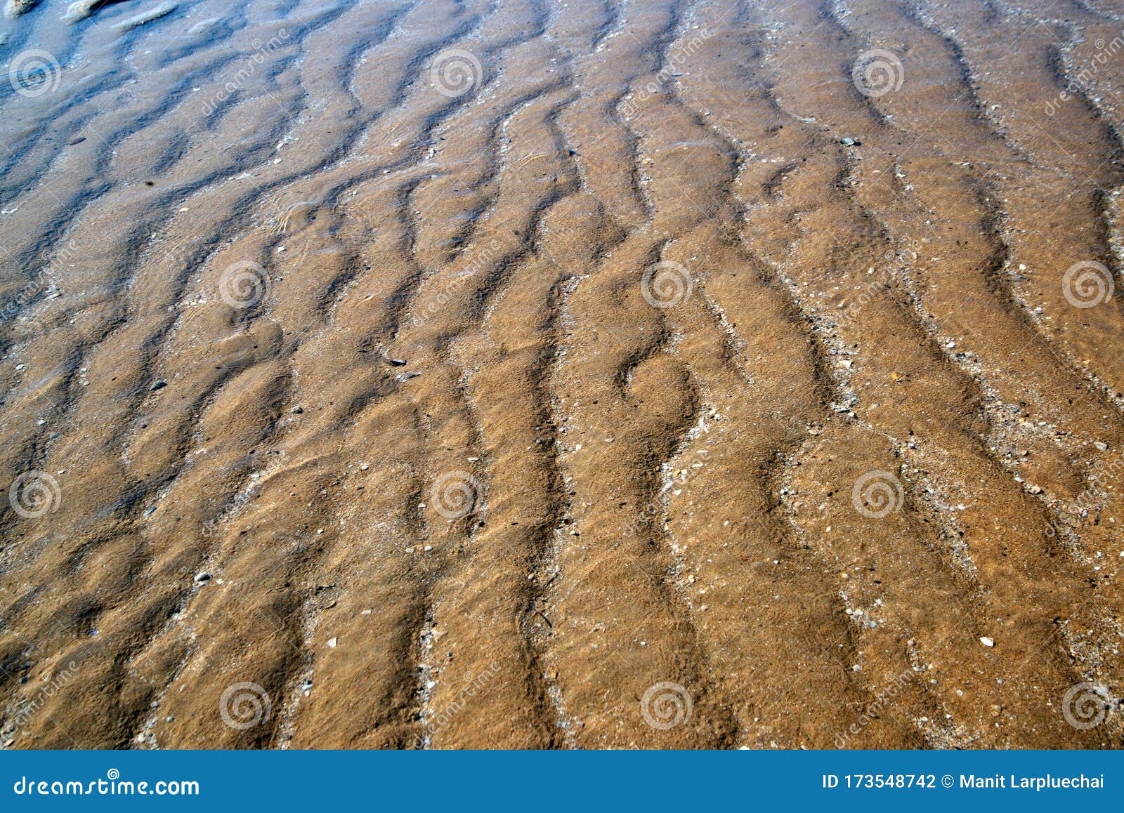 Natural Sand Patterns in Beach at Low Tide. Stock Photo - Image of ...