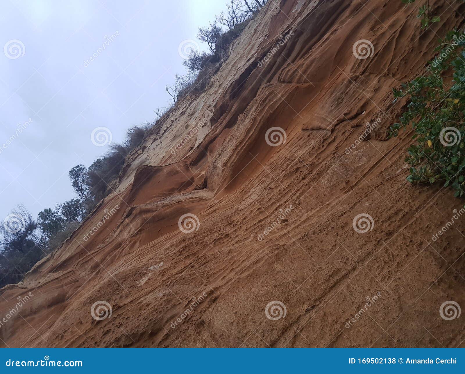 Natural Sandstone Cliff-face Stock Photo - Image of orange, natural ...