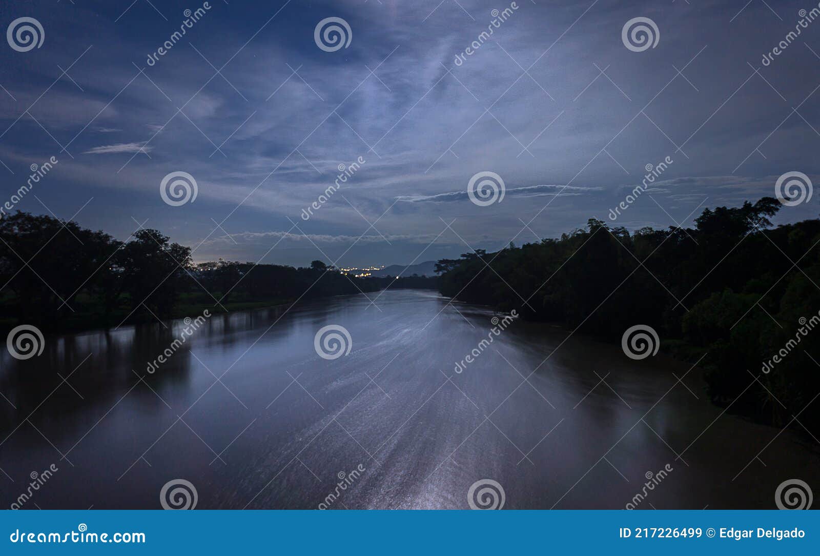 Natural Scene and Night River Stock Image - Image of nature, intent ...