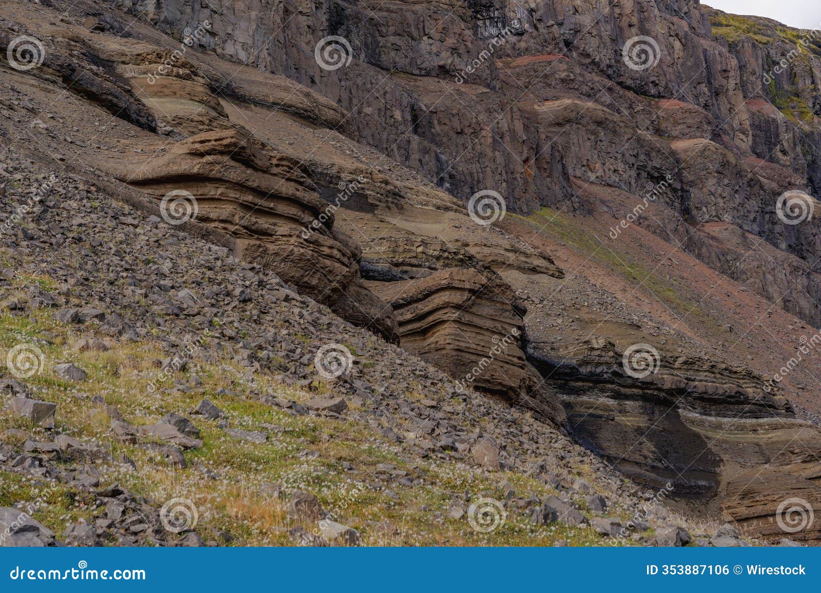 Natural Scene of the Rocky Surface of a Mountain with Rugged Texture in ...