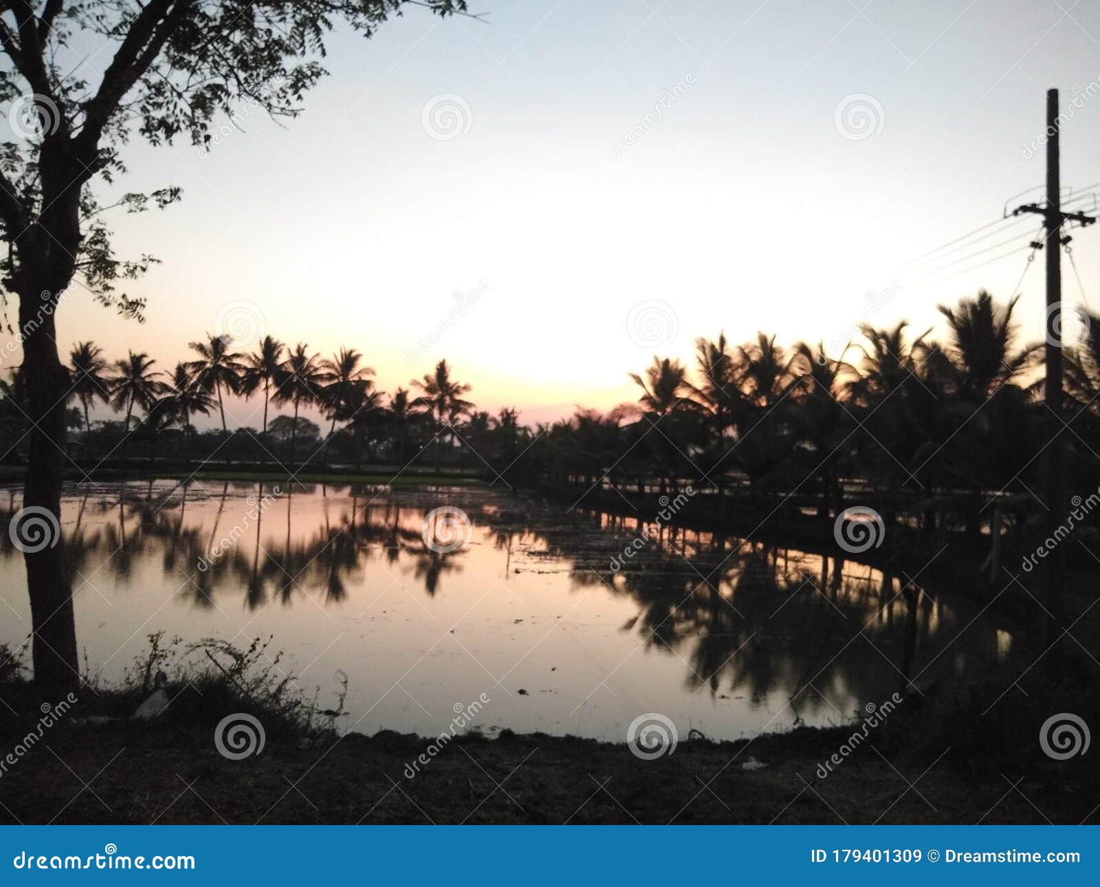 Natural Scene and Sun Set Senario Stock Image - Image of senario ...