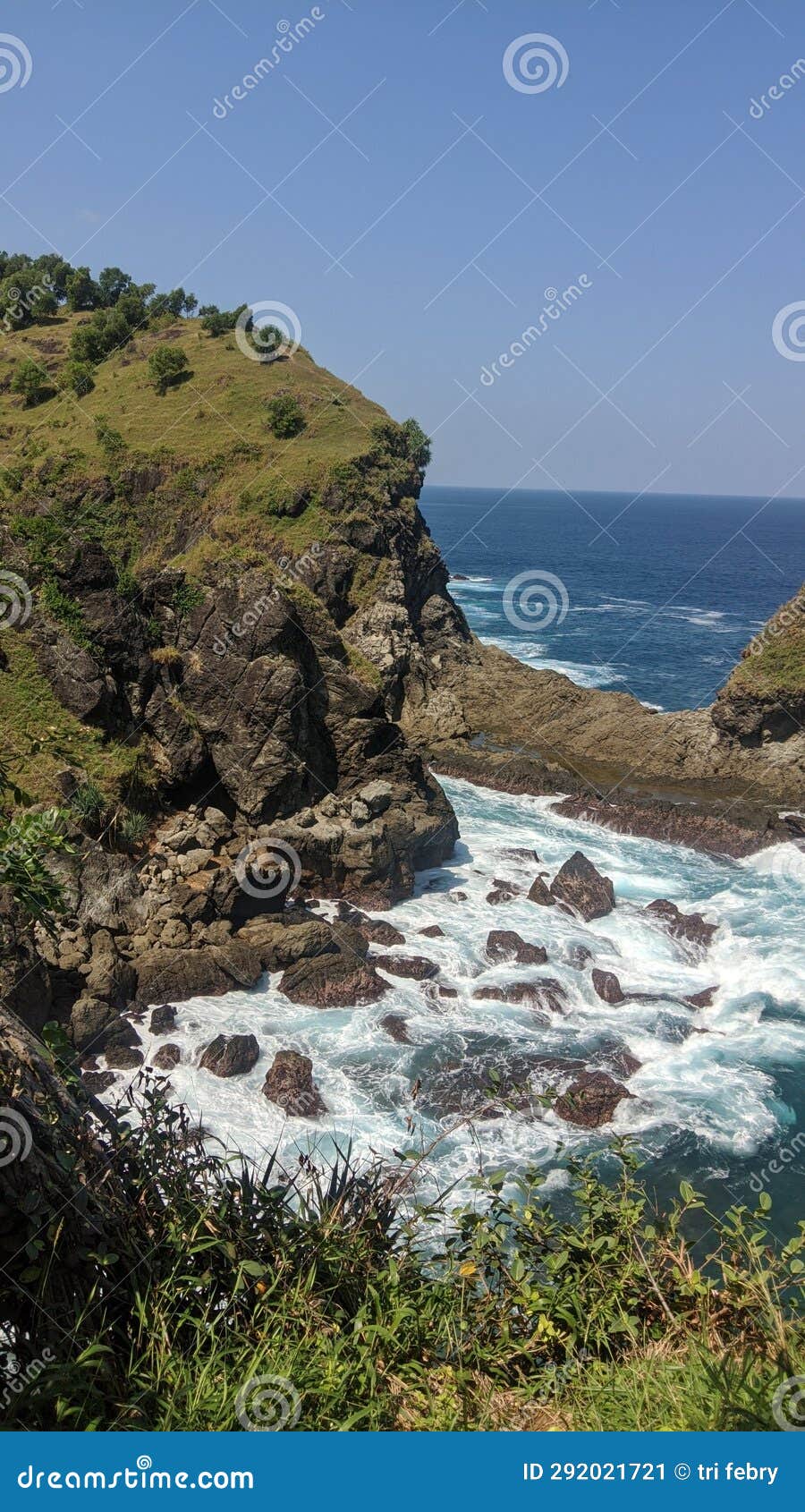 Natural Scenery on Pengilon Hill, Gunung Kidul Stock Image - Image of ...