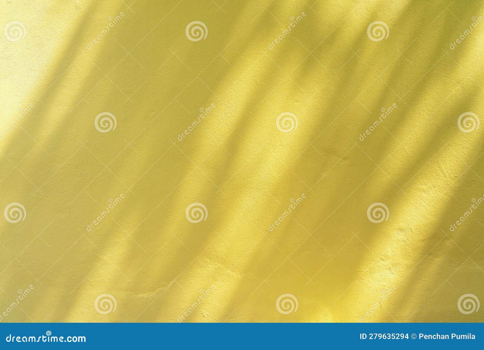 The Natural Shadow Overlay on Yellow Colored Grunge Wall Concrete ...