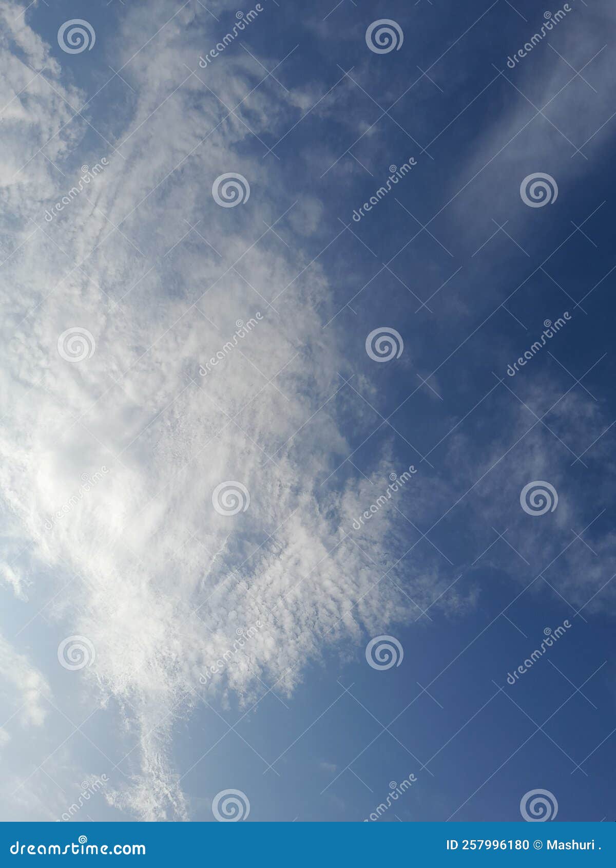 Natural Sky Beautiful Blue and White Texture Background. Stock Photo ...