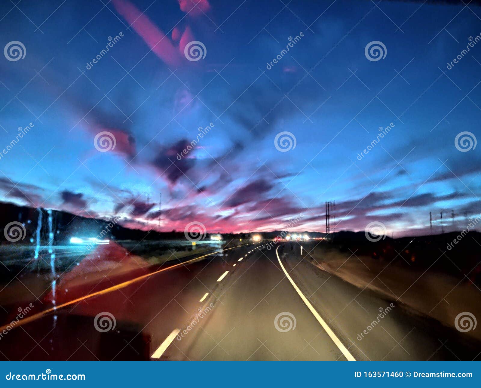 Natural Sky Behind the Windshield Stock Photo - Image of natural ...