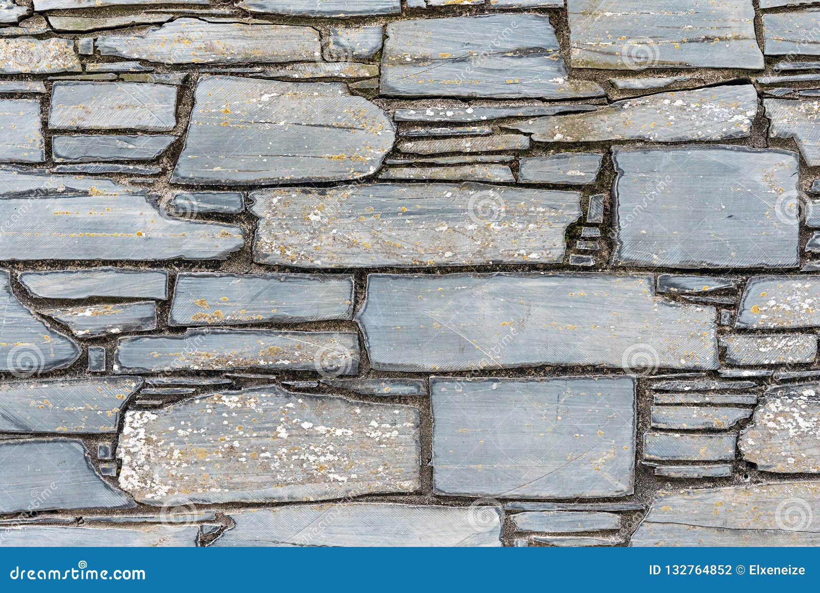 Natural slate wall stock photo. Image of masonry, facade - 132764852
