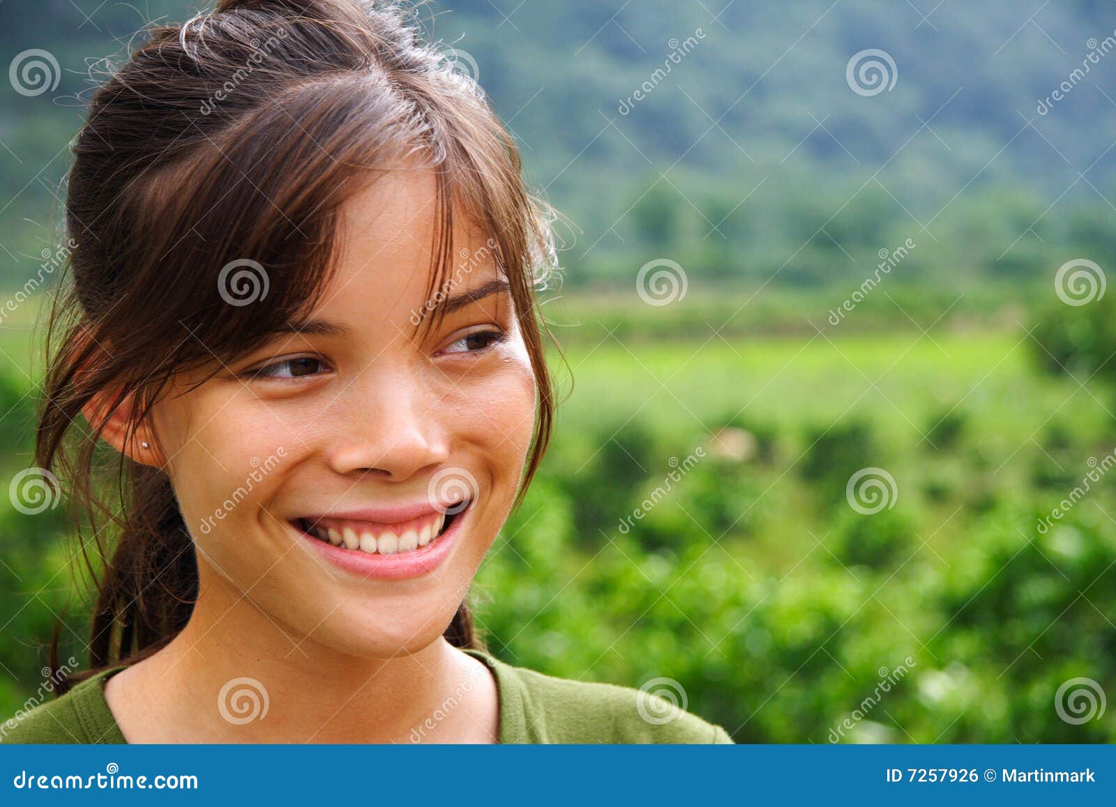Natural smile outdoors stock photo. Image of chinese, figure - 7257926