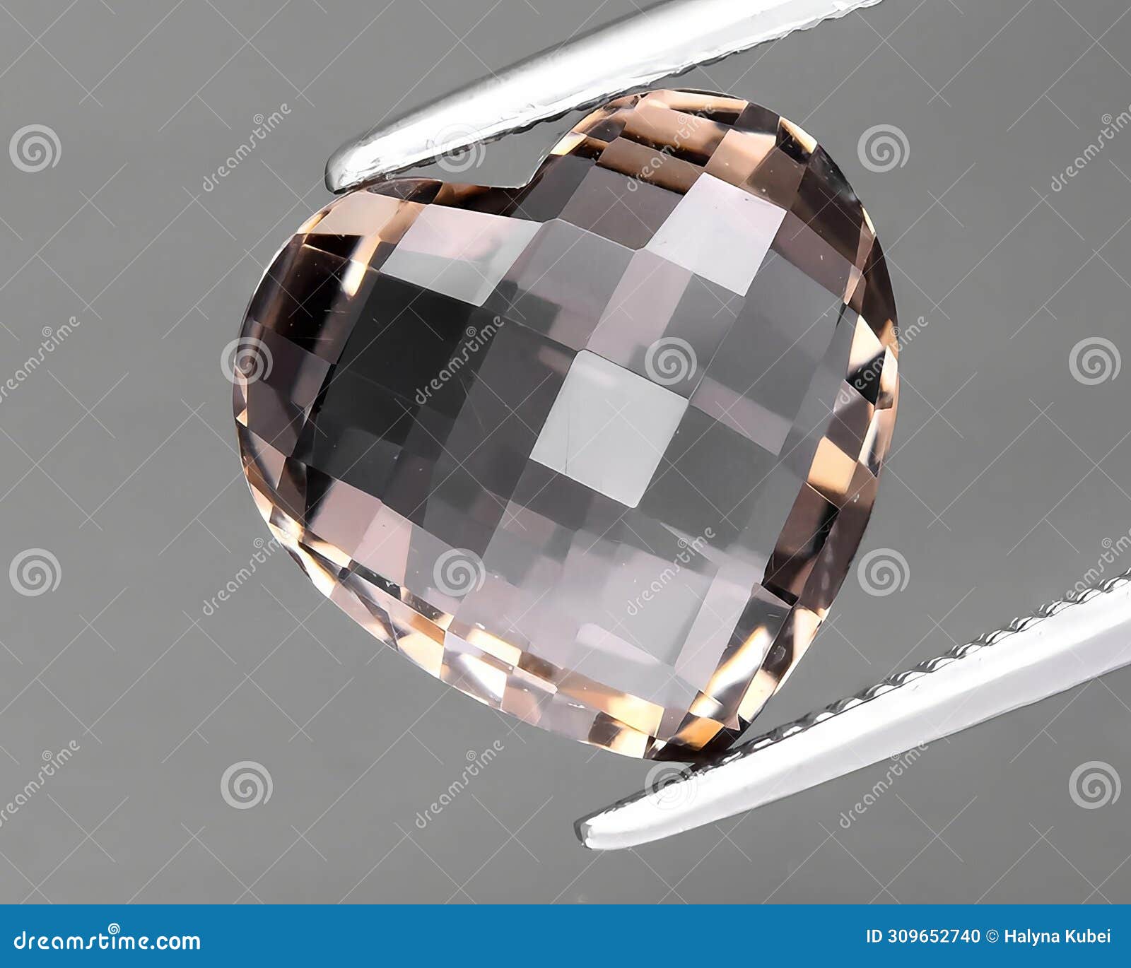 Natural Smoky Quartz Gem on the Background Stock Illustration ...