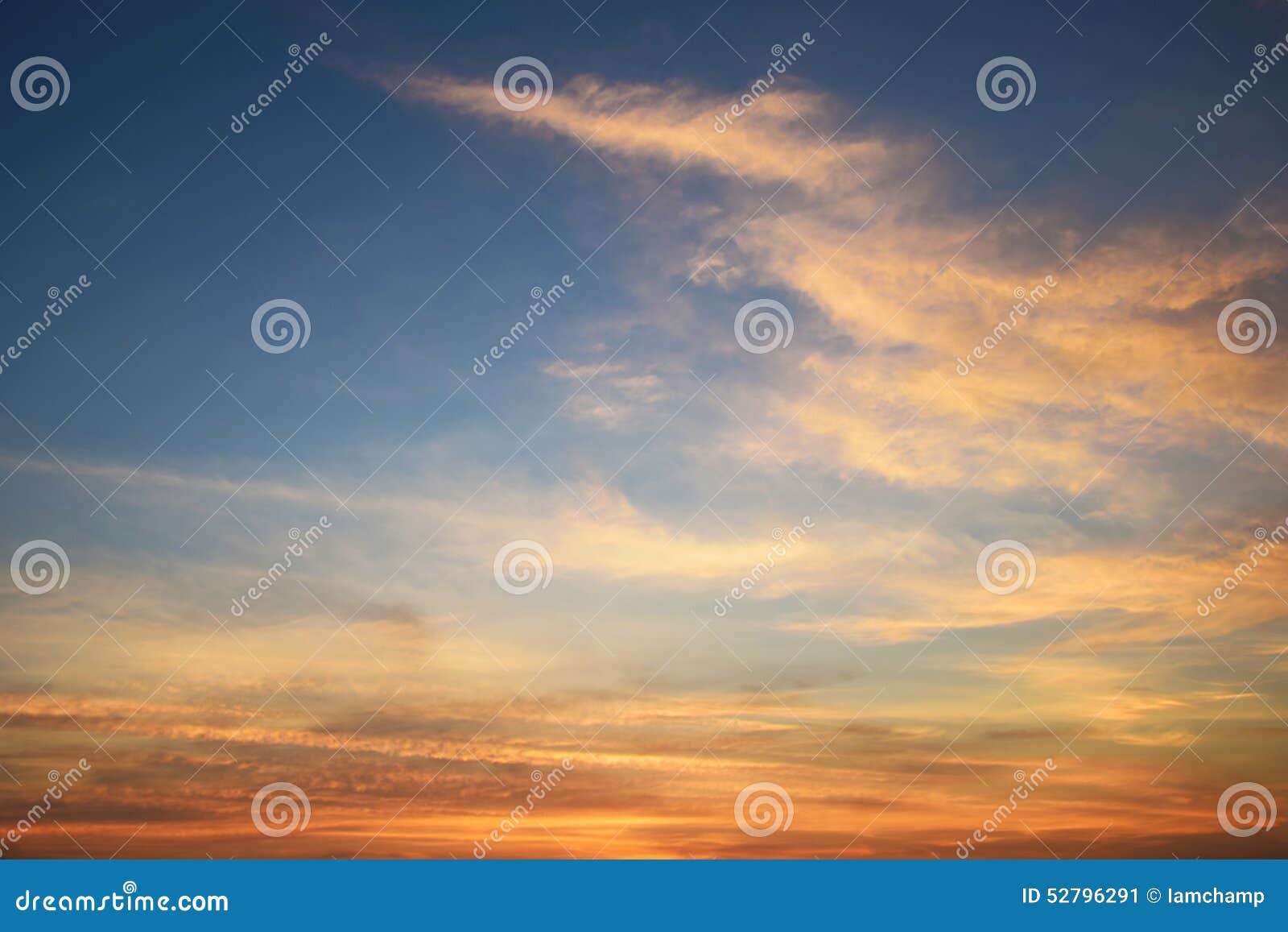 Natural Soft Clouds Pattern and Blue Sky at Evening (vintage Background ...