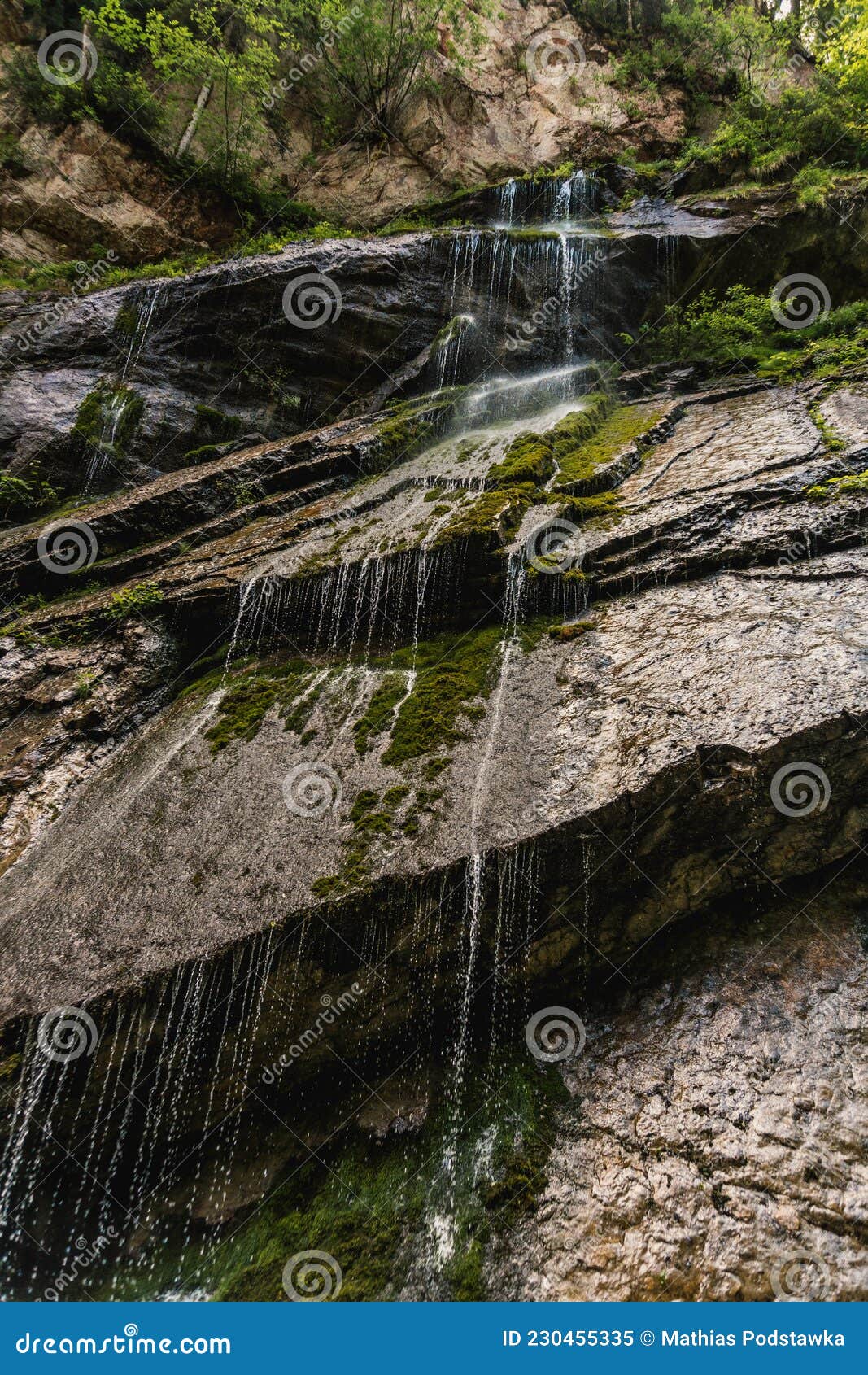 Natural Sources with Lots of Waterfalls Stock Image - Image of mountain ...