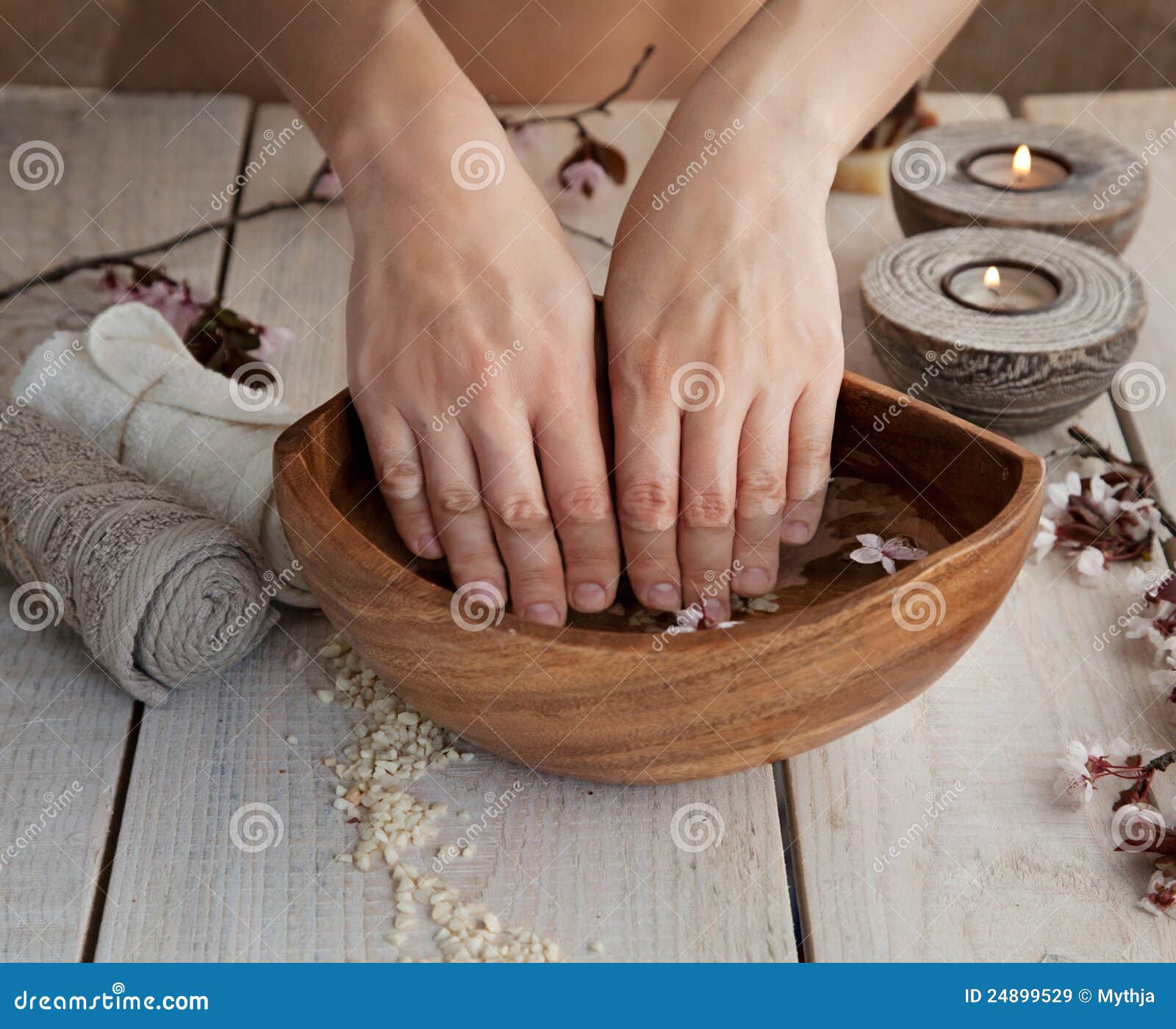 Natural Spa Manicure Setting Stock Image - Image of bathroom, finger ...