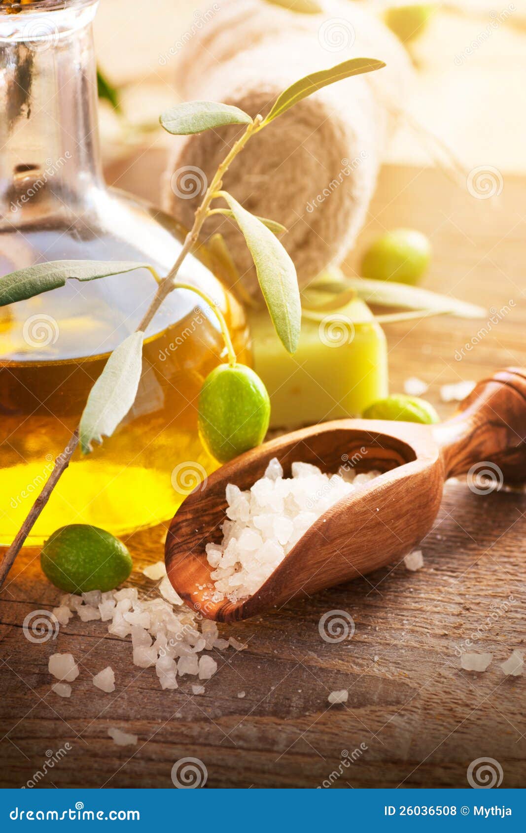 Natural Spa Setting with Olive Oil. Stock Photo - Image of meditation ...