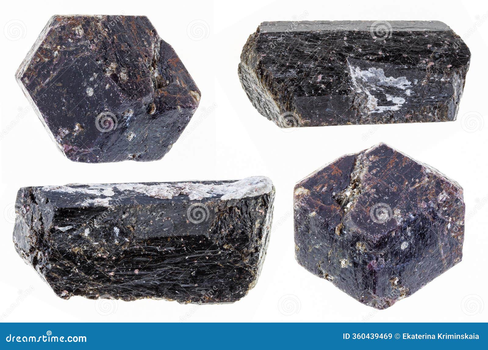 Natural Specimens of Uncut Dravite Rocks Cutout Stock Image - Image of ...