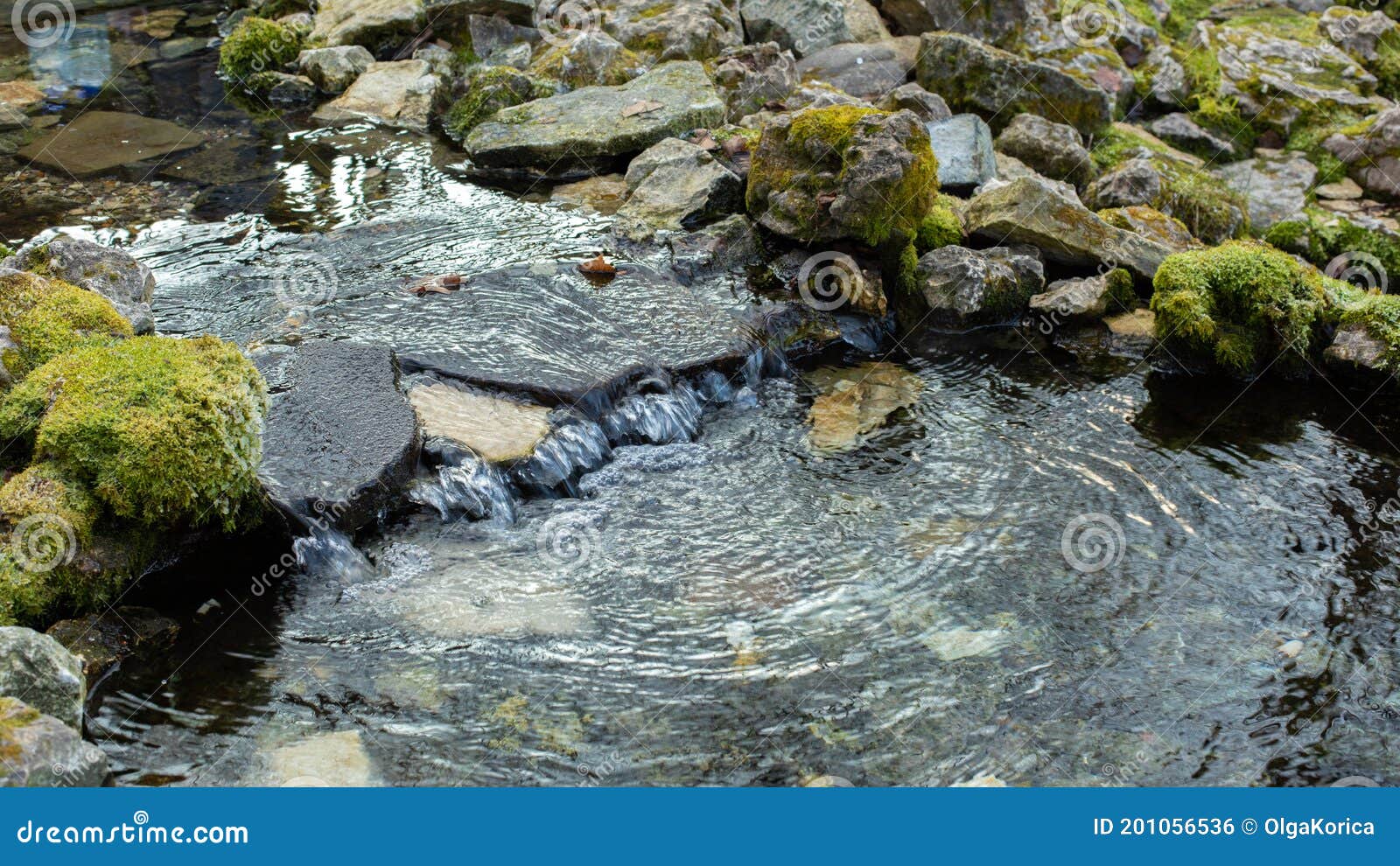 Natural Spring Clear Water, Mountain River Horizontal Stock Photo ...