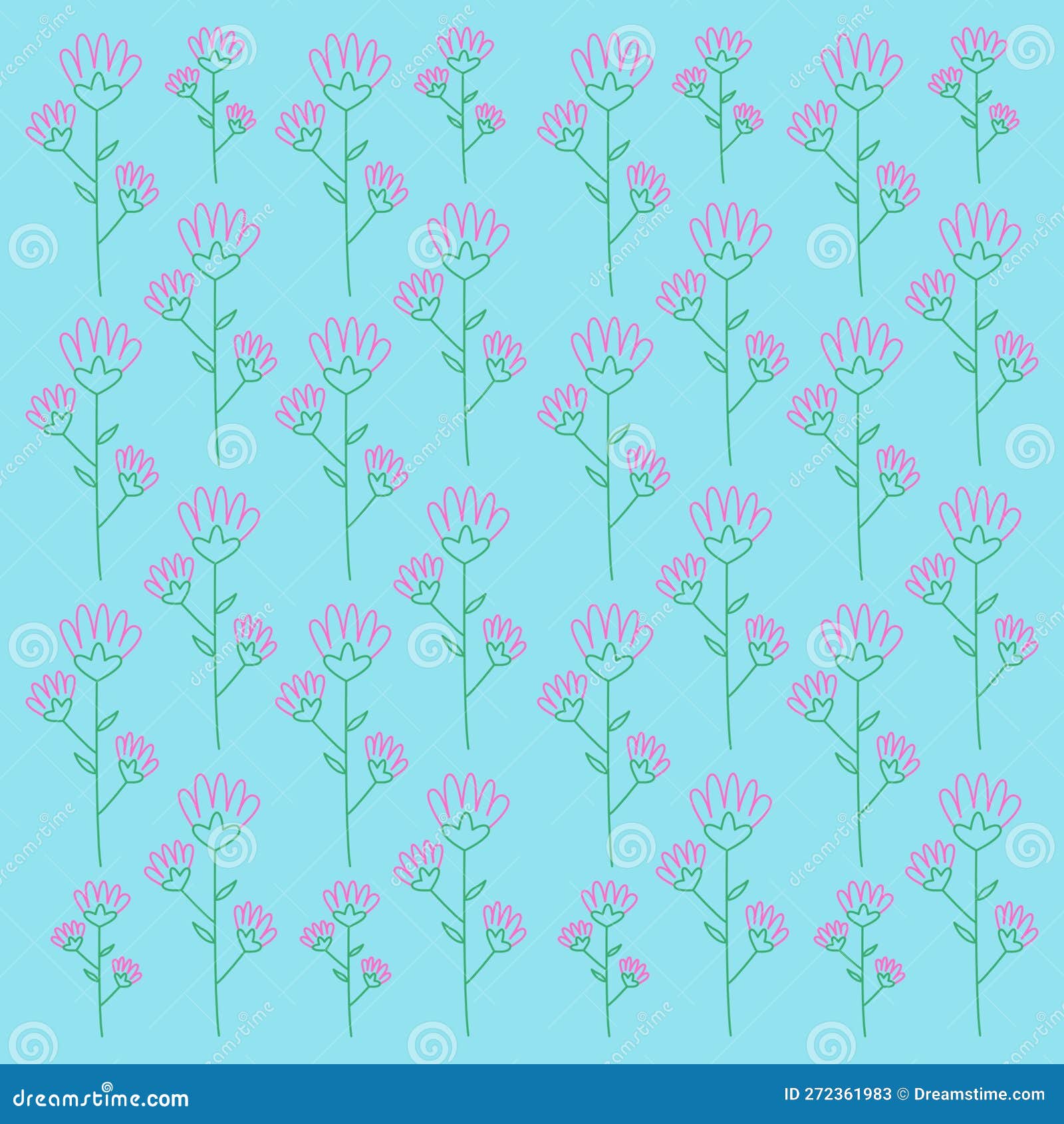 Natural Spring Flowers on Blue Texture, Pattern, Background Stock ...