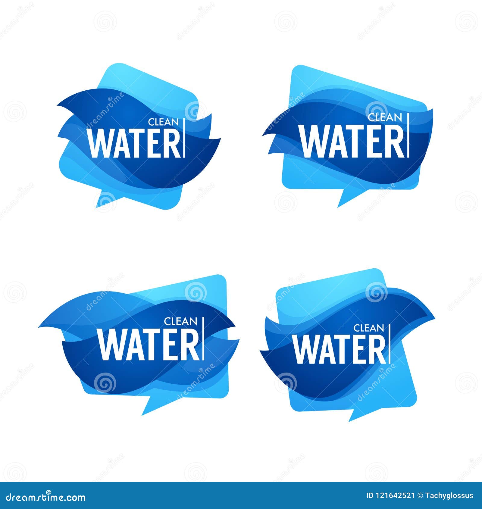 Natural Spring Water, Vector Logo, Labels and Stickers Template Stock ...