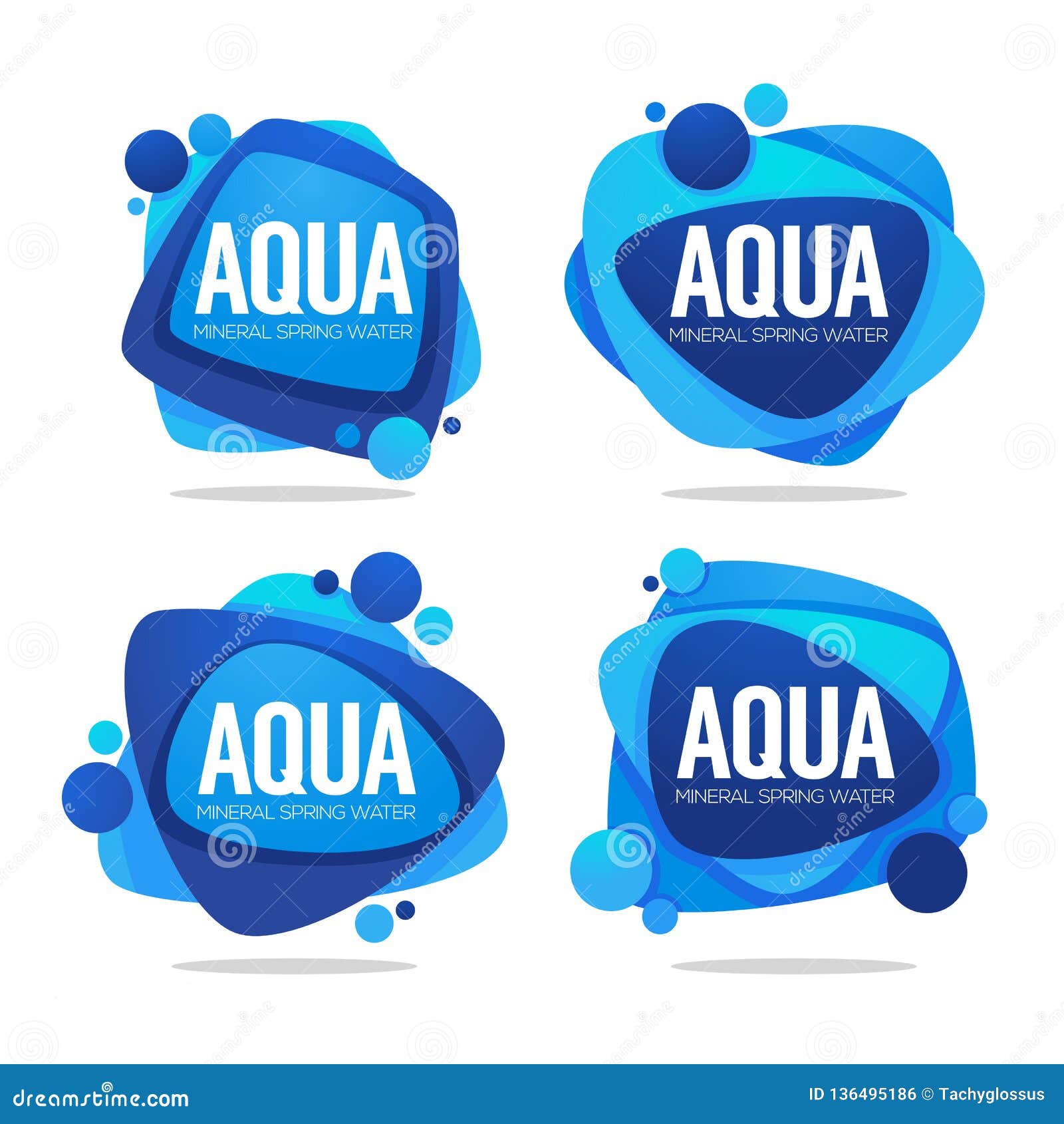 Natural Spring Water, Vector Logo, Labels and Stickers Template Stock ...