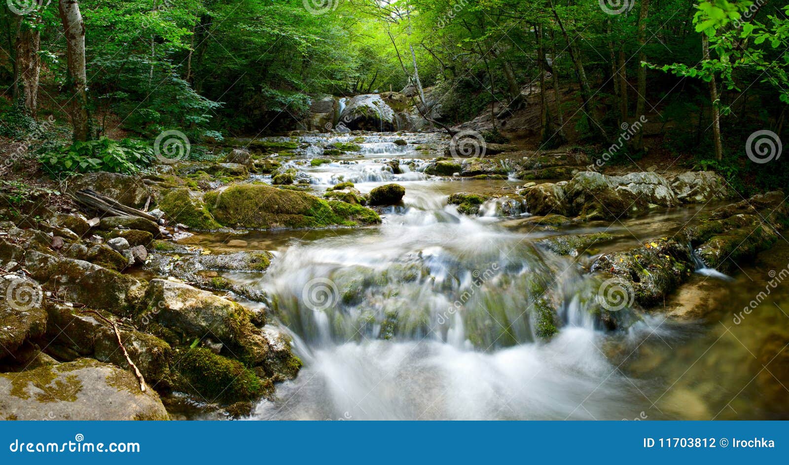 Natural Spring Waterfall stock photo. Image of mountain - 11703812